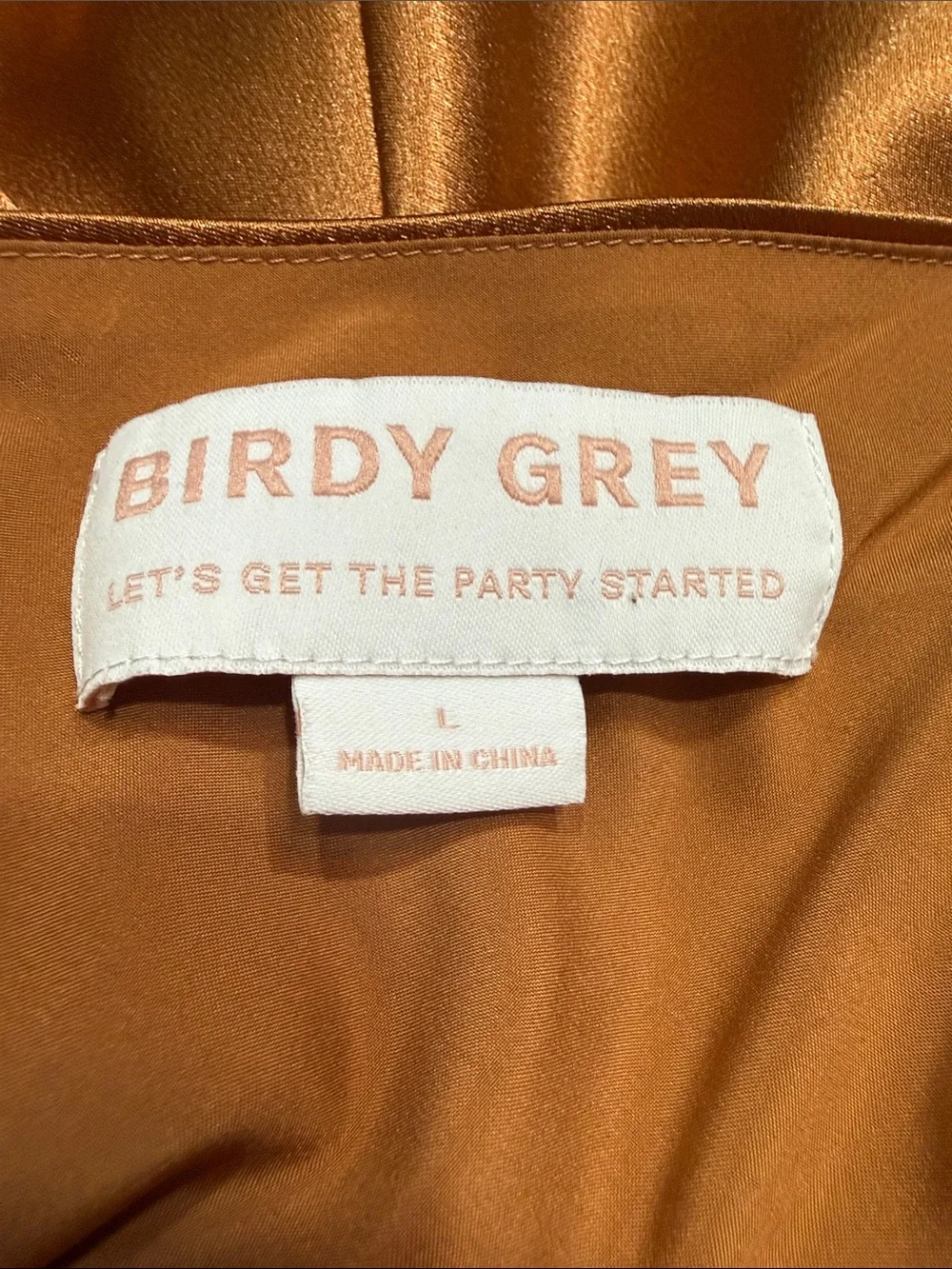 Birdy Grey | Dresses | Birdy Grey Copper Satin Cowl Slip Maxi Dress ...